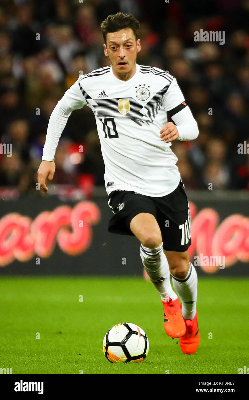 London, Great Britain. 10th Nov, 2017. Germany's Mesut Ozil in action ...