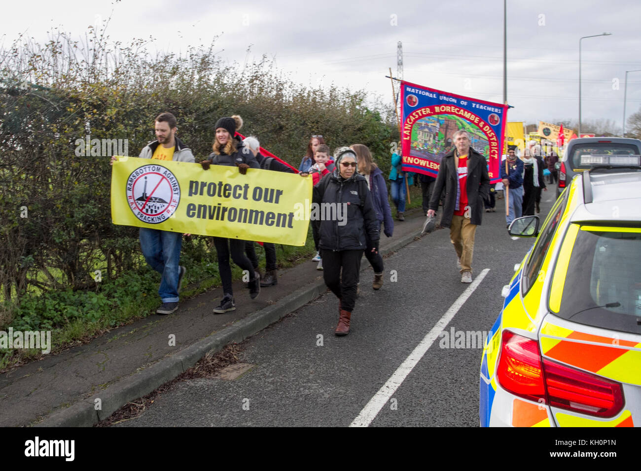 Blackpool, Lancashire, UK. 11th Nov, 2017.Up to 200 protestors ...