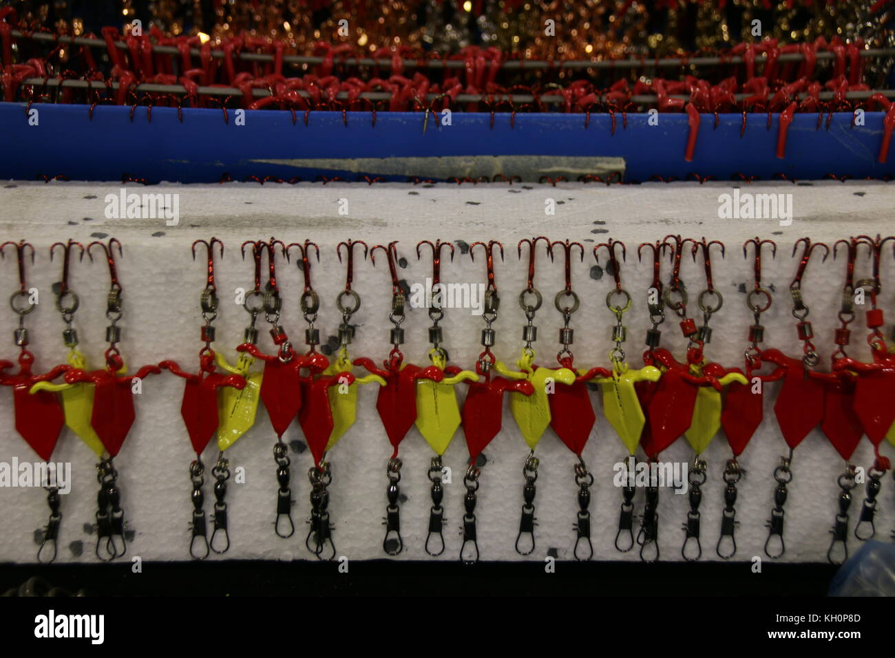 Magdeburg, Germany. 11th Nov, 2017. Handmade hooks for deep-sea fishing ...