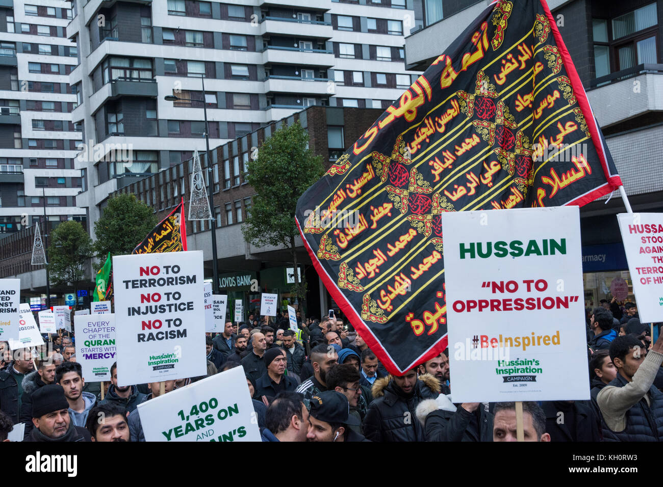 London, UK, 11th November 2017. Thousands of Muslims marched from ...