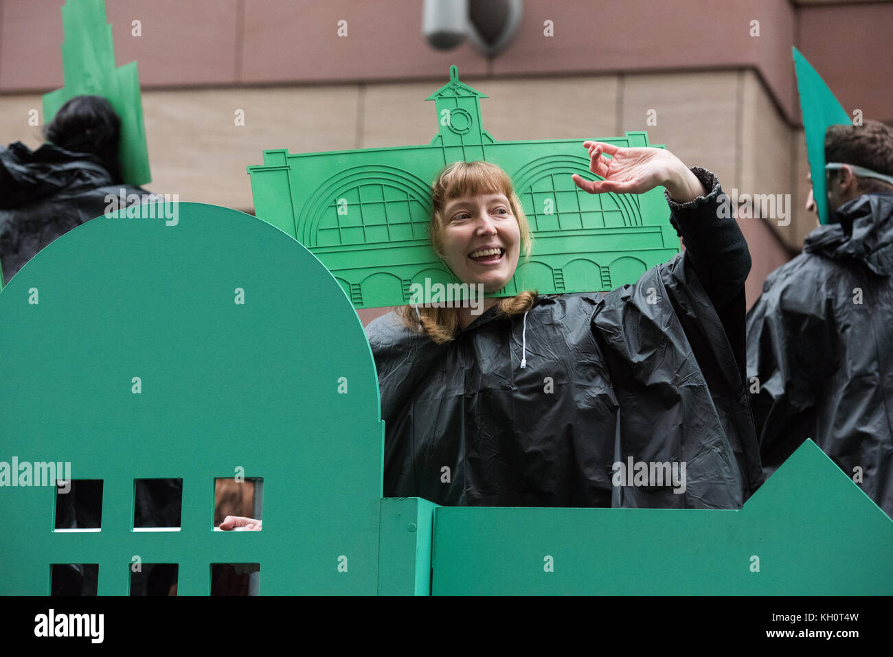 LONDON - NOVEMBER 11, 2017: Unidentified people parading at the annual ...