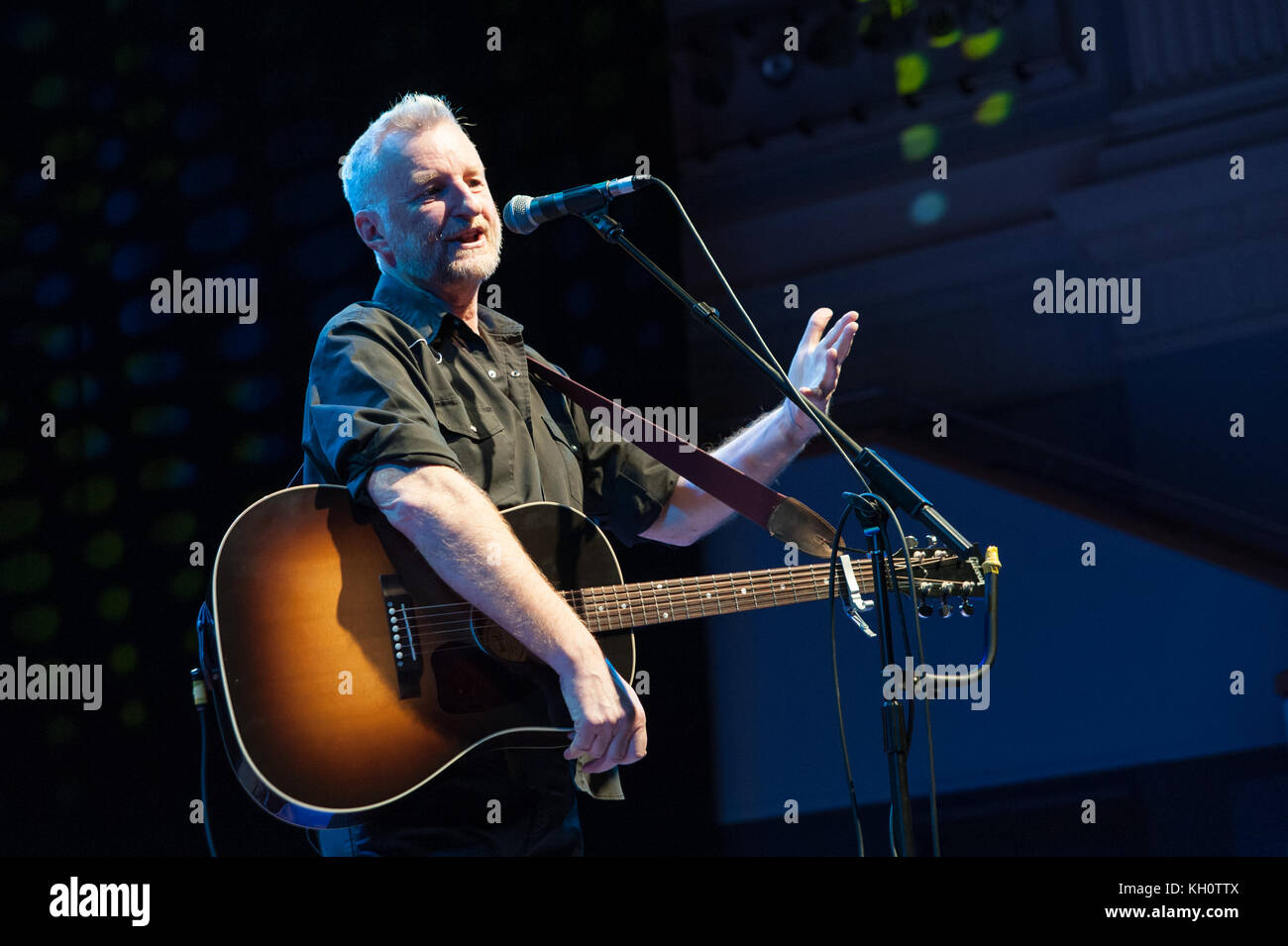 Birmingham, UK. 11th November, 2017. Billy Bragg performs on his ...