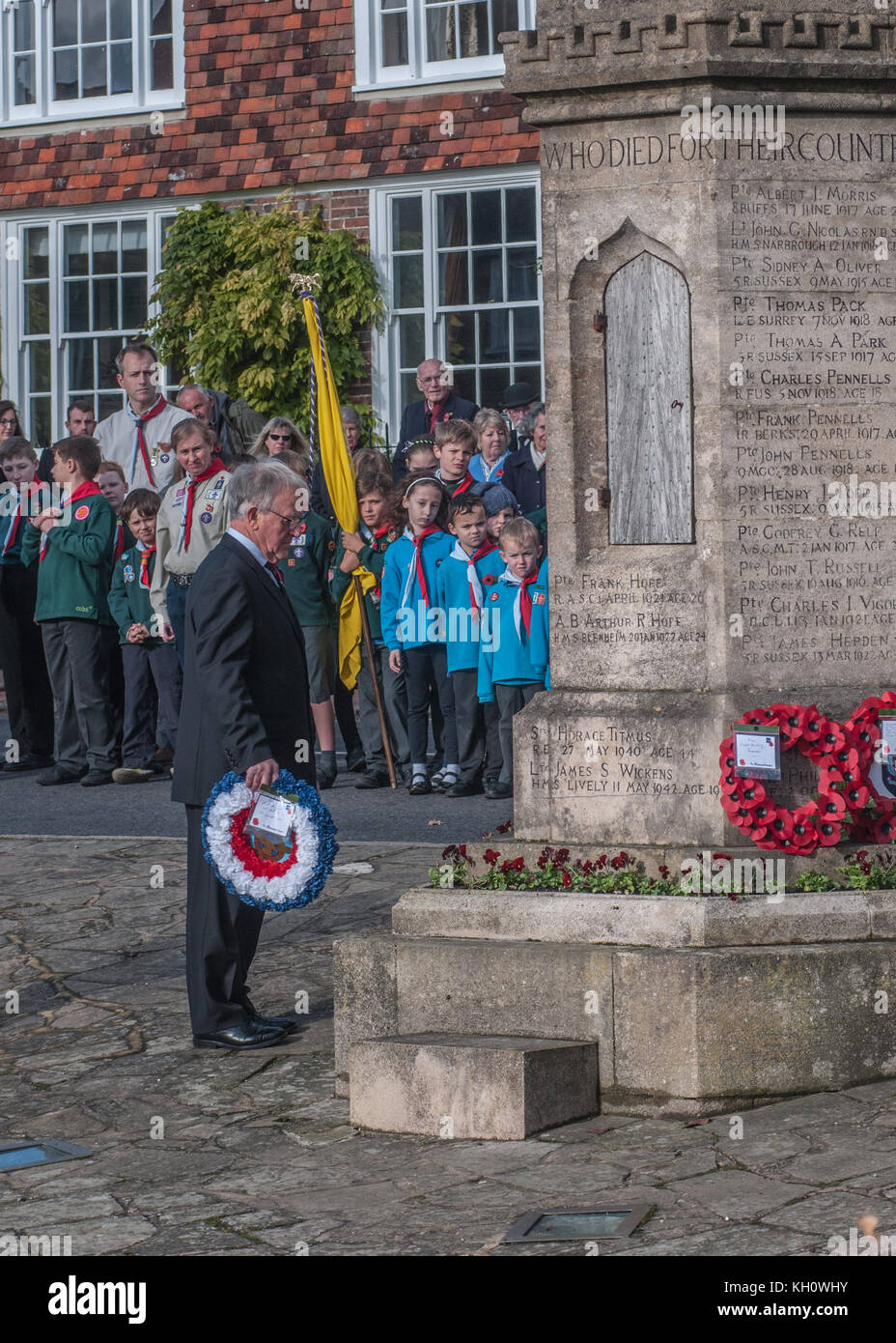 Burwash, East Sussex, UK..12 November 2017..Remembrance parade at ...