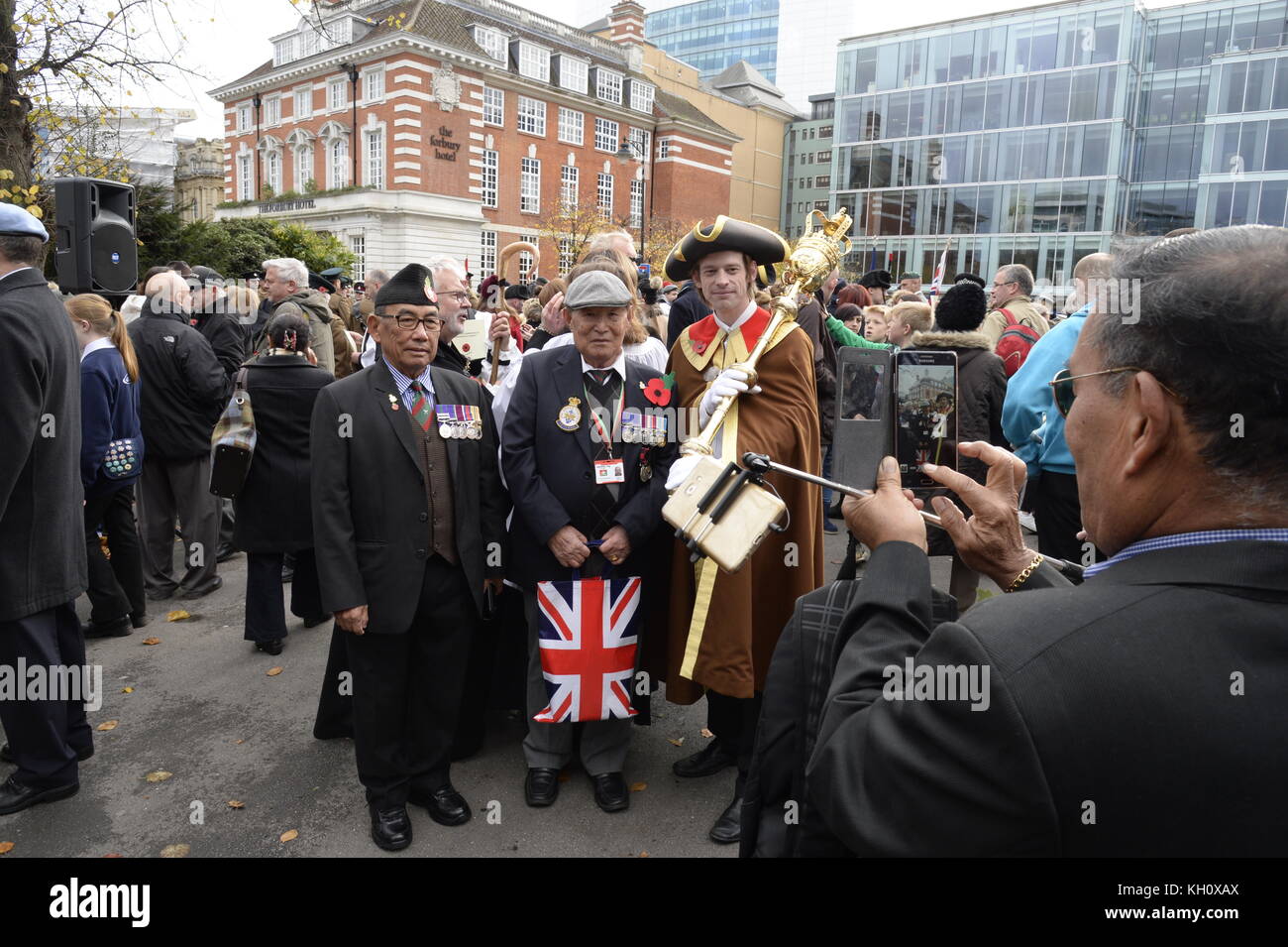 Reading, UK. 12th Nov, 2017. Remebrance Sunday parade and memorials ...