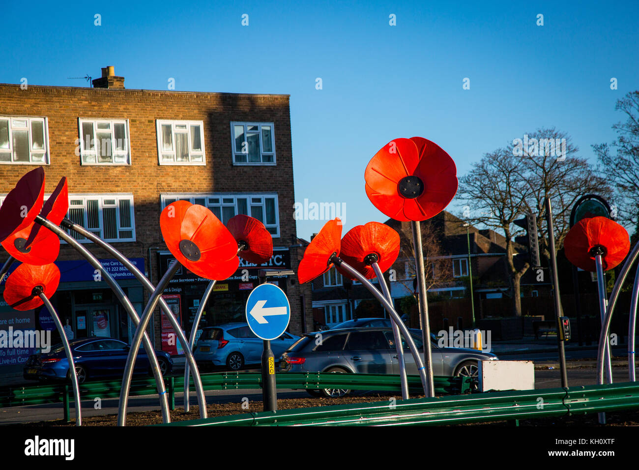 Birmingham, UK. 12th Nov, 2017. Poppy Island in Shirley Birmingham ...