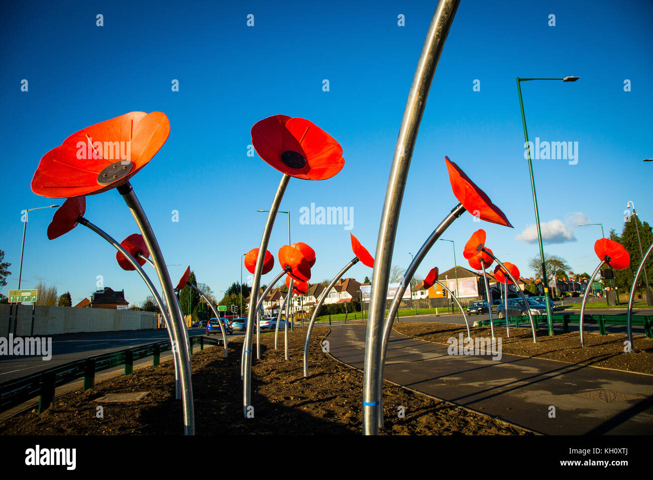 Birmingham, UK. 12th Nov, 2017. Poppy Island in Shirley Birmingham ...