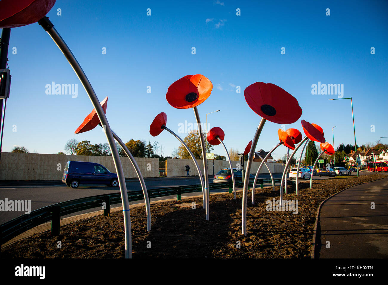 Birmingham, UK. 12th Nov, 2017. Poppy Island in Shirley Birmingham ...
