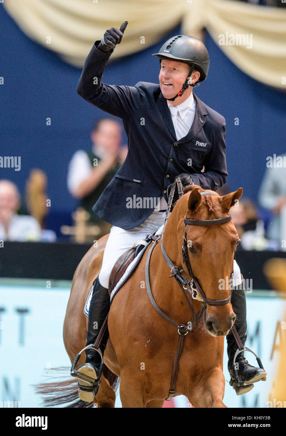 Munich, Germany. 12th Nov, 2017. The German rider Markus Beerbaum ...