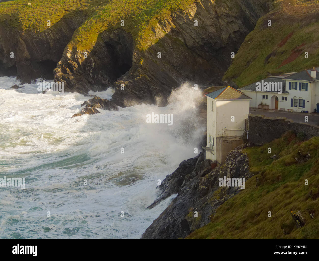 Global warming storm action cornwall hi-res stock photography and ...