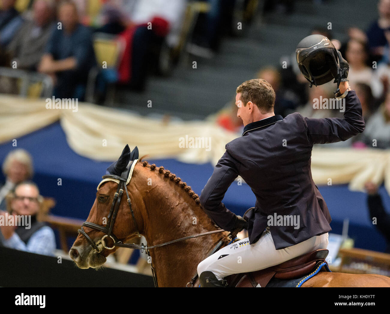 Munich, Germany. 12th Nov, 2017. The German rider who won fifth place ...