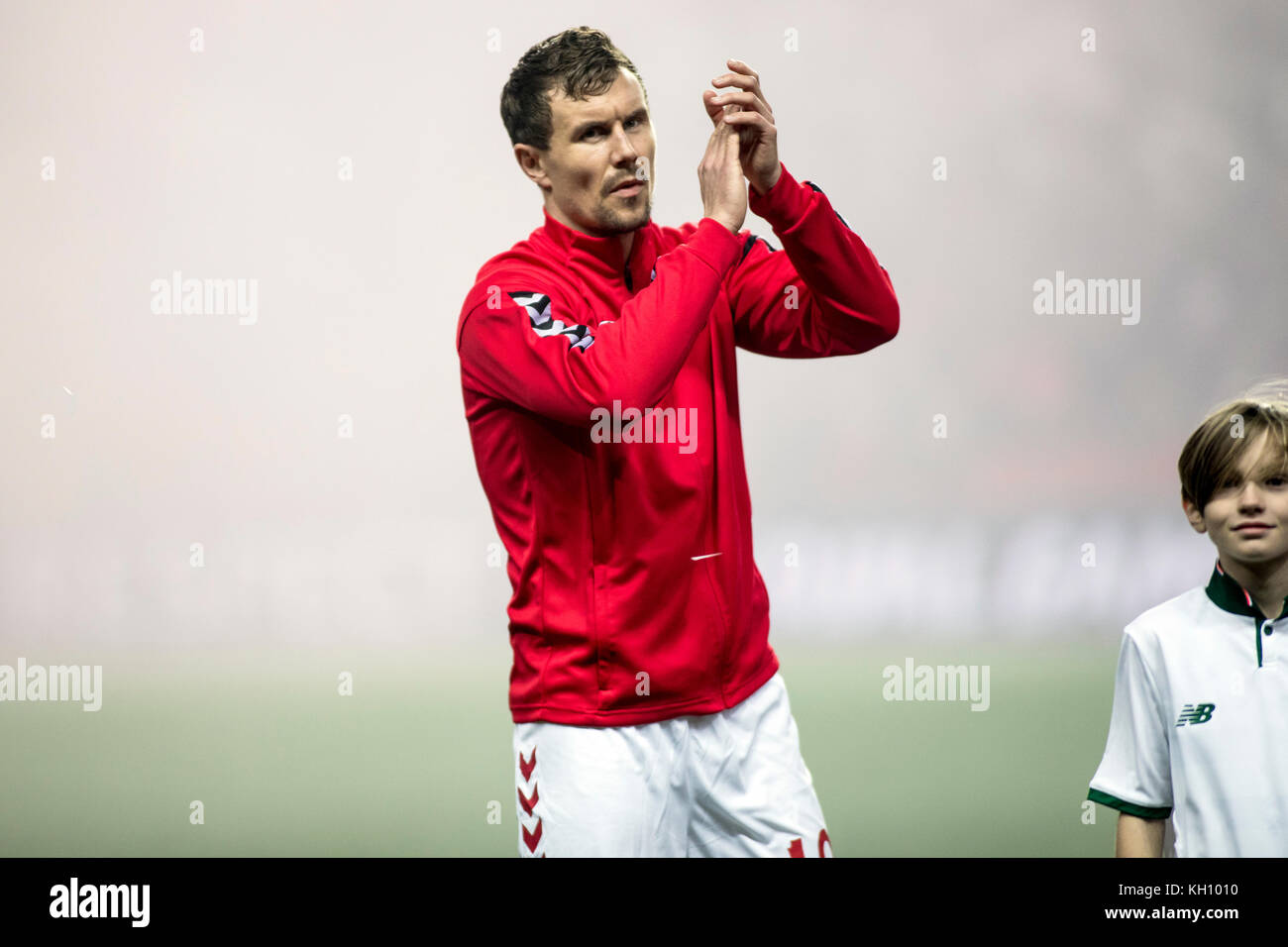 Denmark, Copenhagen - November 11, 2017. Andreas Bjelland of Denmark is ...