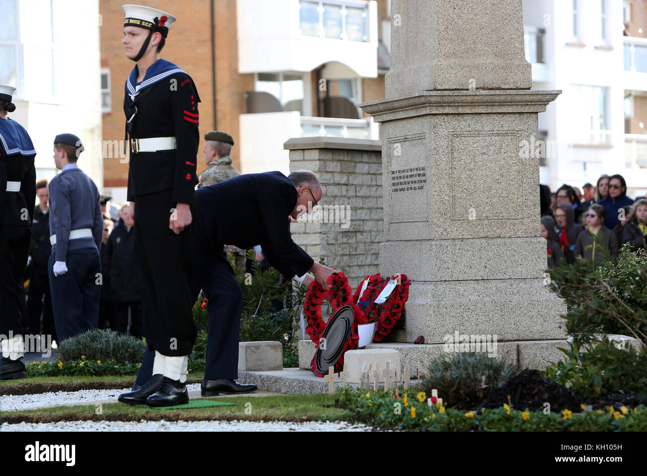 Bognor Regis, West Sussex, UK. Remembrance Sunday Parade and service ...