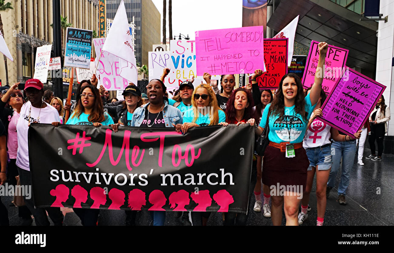 Me Too Survivors' March: Hollywood California Stock Photo - Alamy