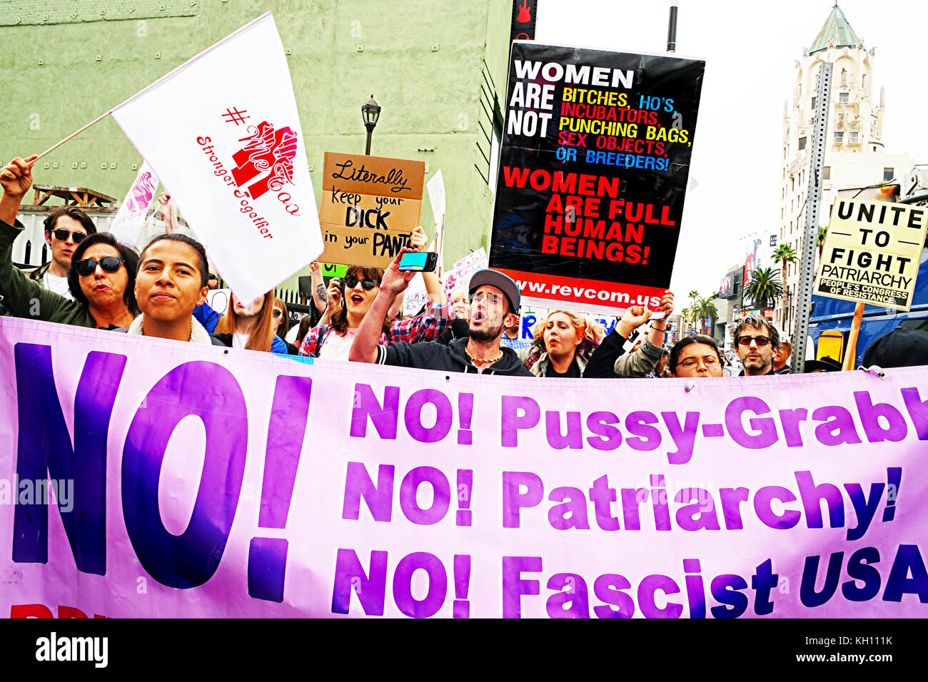 Me Too Survivors' March: Hollywood California Stock Photo - Alamy