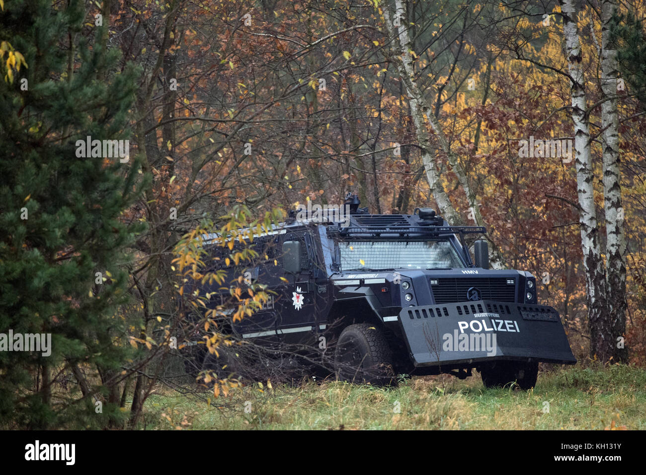 A new, armoured special protection vehicle of the Brandenburg police ...