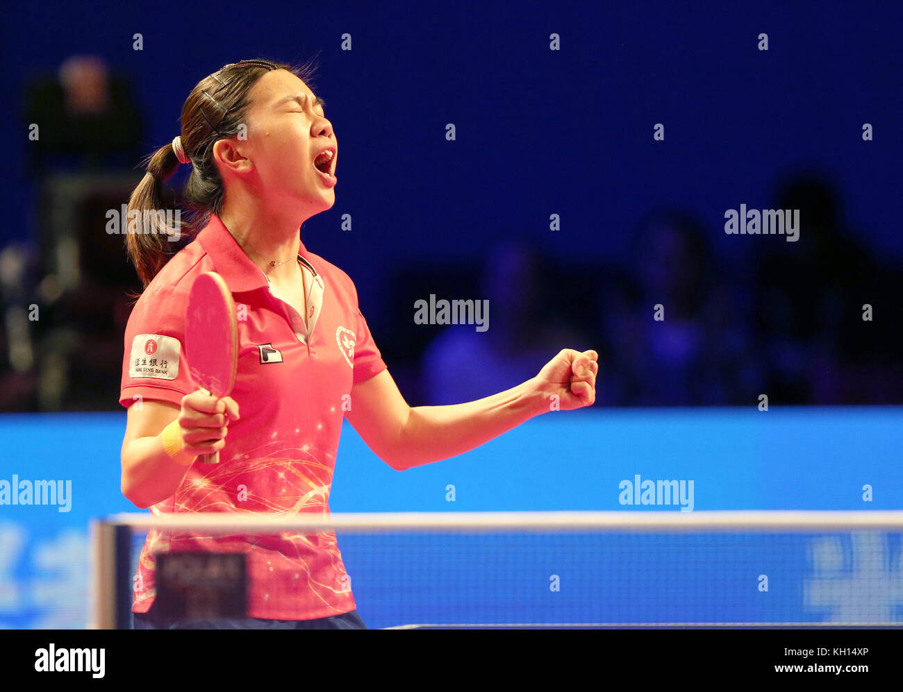 Cheng Ho Lee of Hong Kong competing at the ITTF Women's World Cup in ...