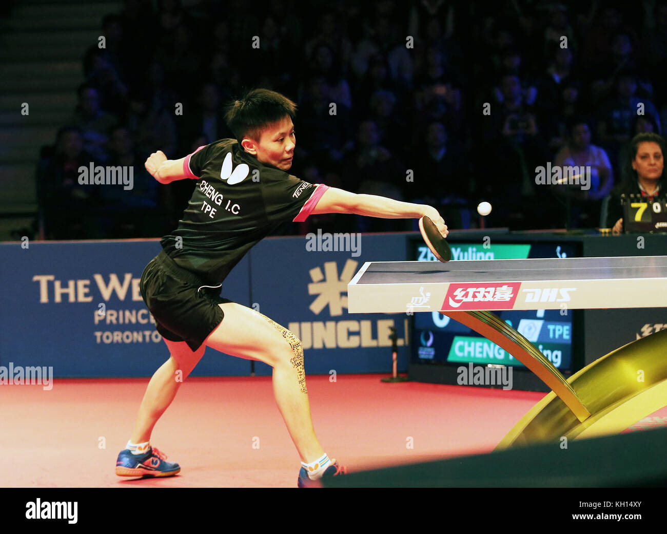 Cheng I Ching competes in the semi finals at the ITTF Women's World Cup ...