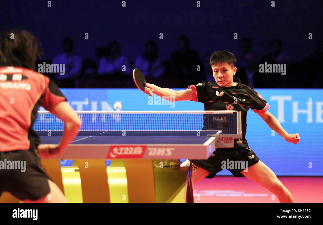 Cheng I Ching winning bronze at the ITTF Women's World Cup in Markham ...
