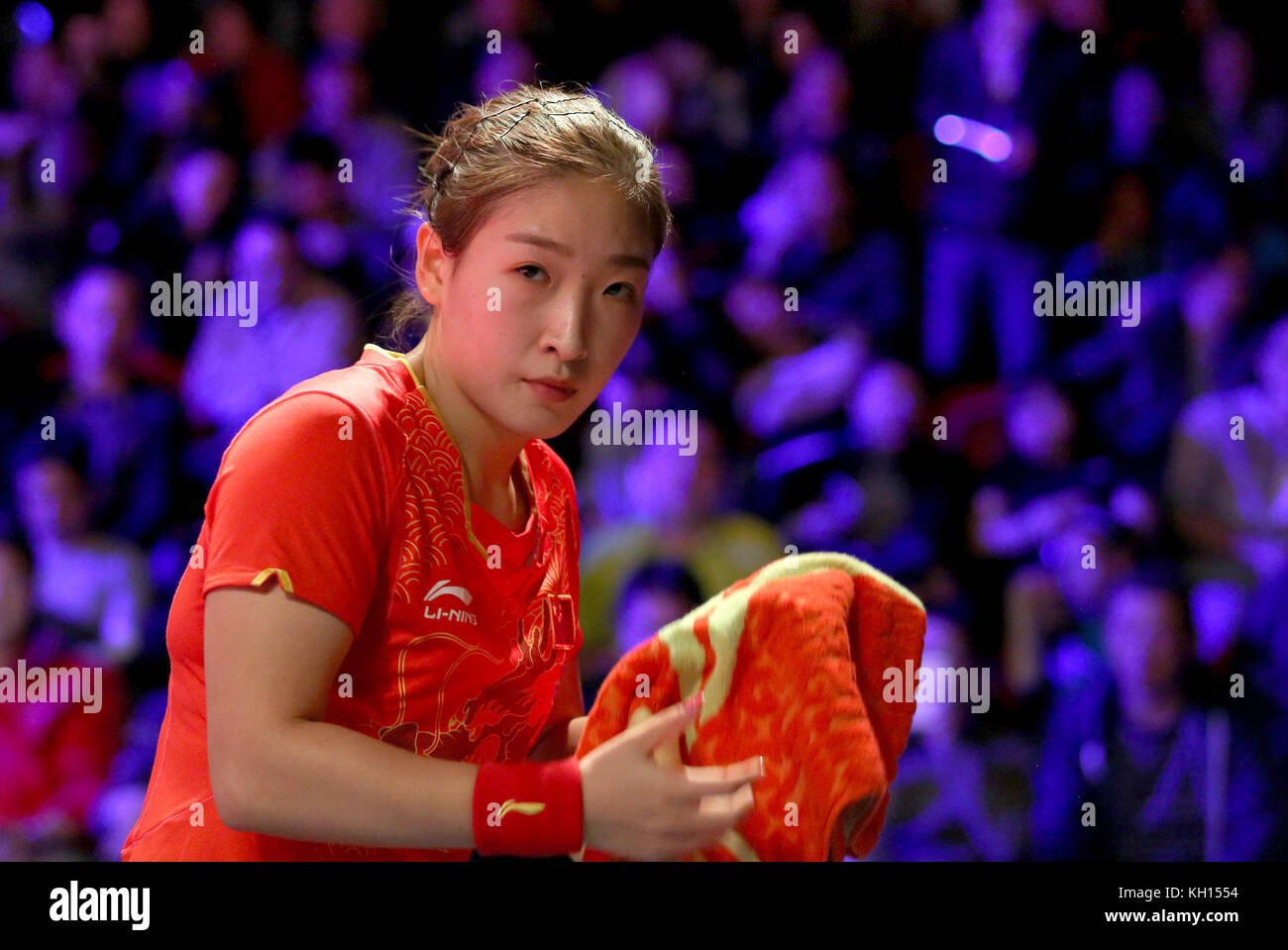 Liu Shiew of China competes in the gold medal match, winning silver at ...