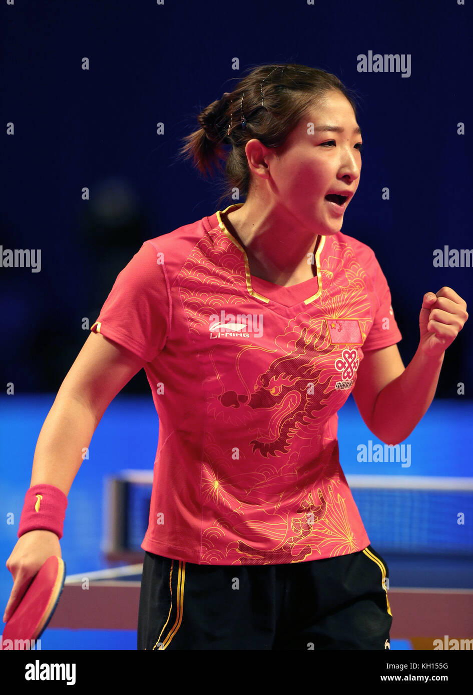 Liu Shiew of China competes in the gold medal match, winning silver at ...