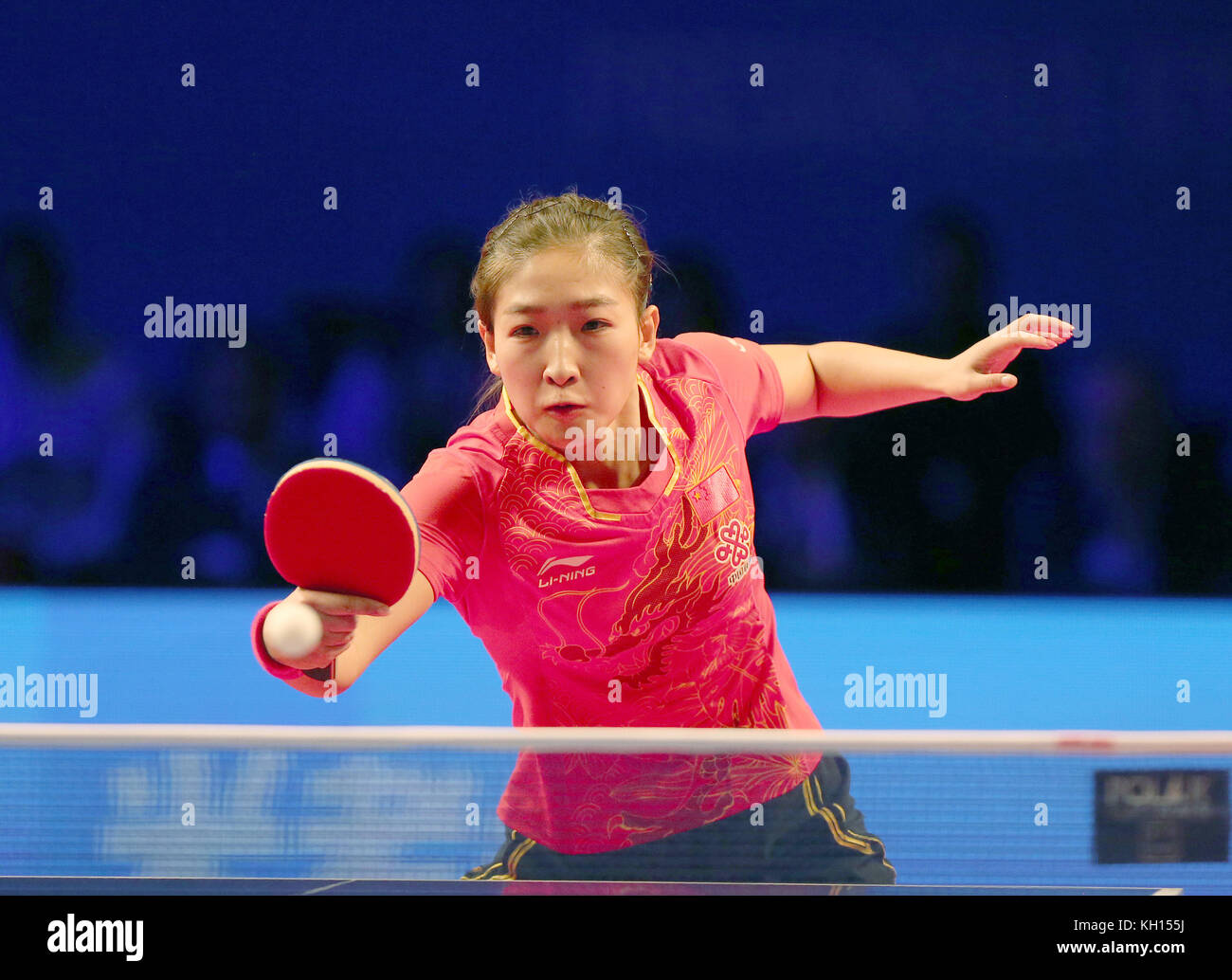 Liu Shiew of China competes in the gold medal match, winning silver at ...