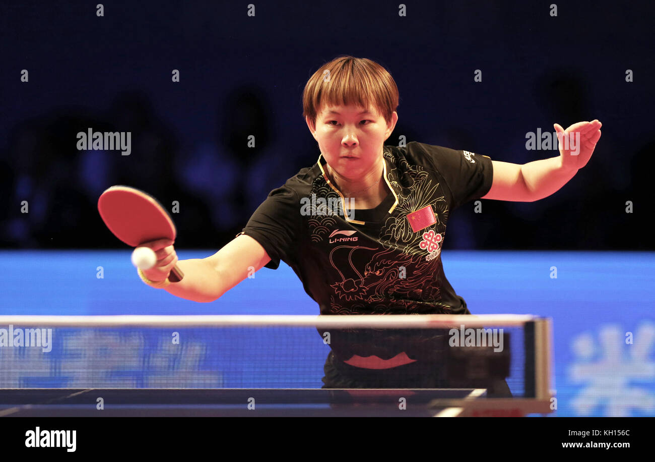 Zhu Yuling of China competes in the gold medal match, winning gold at ...