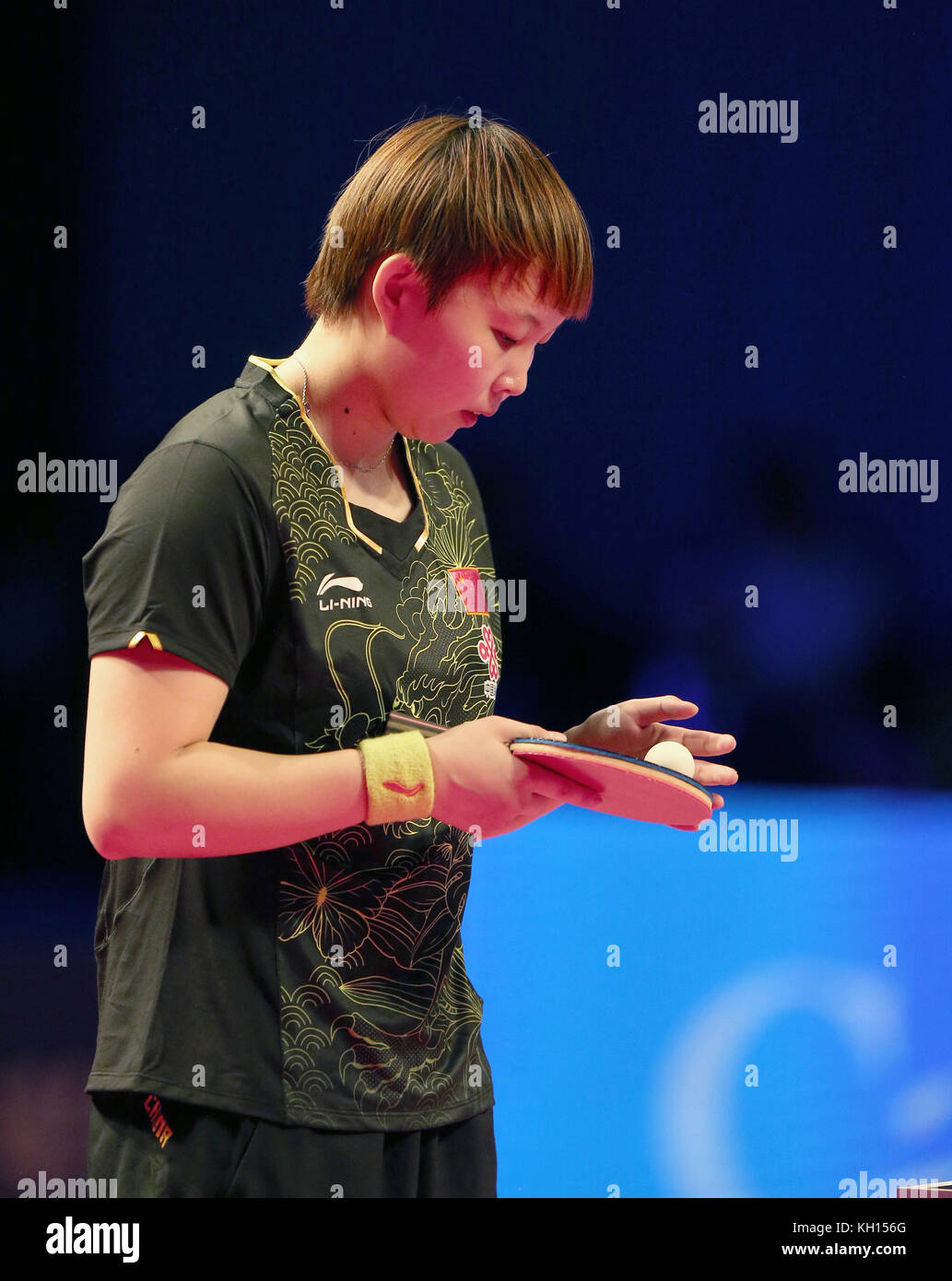 Zhu Yuling of China competes in the gold medal match, winning gold at ...