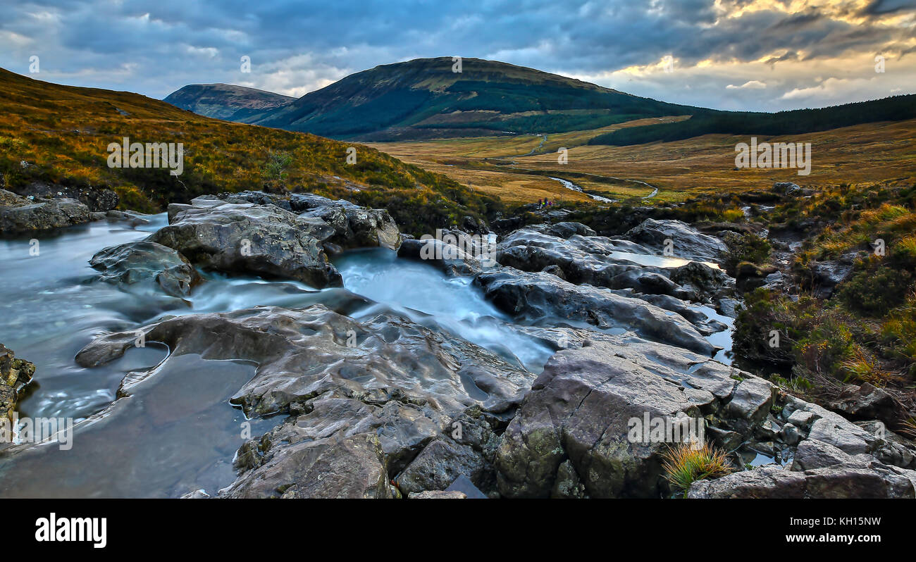 Water flows at the Fairy pools at Isle of Skye Stock Photo - Alamy