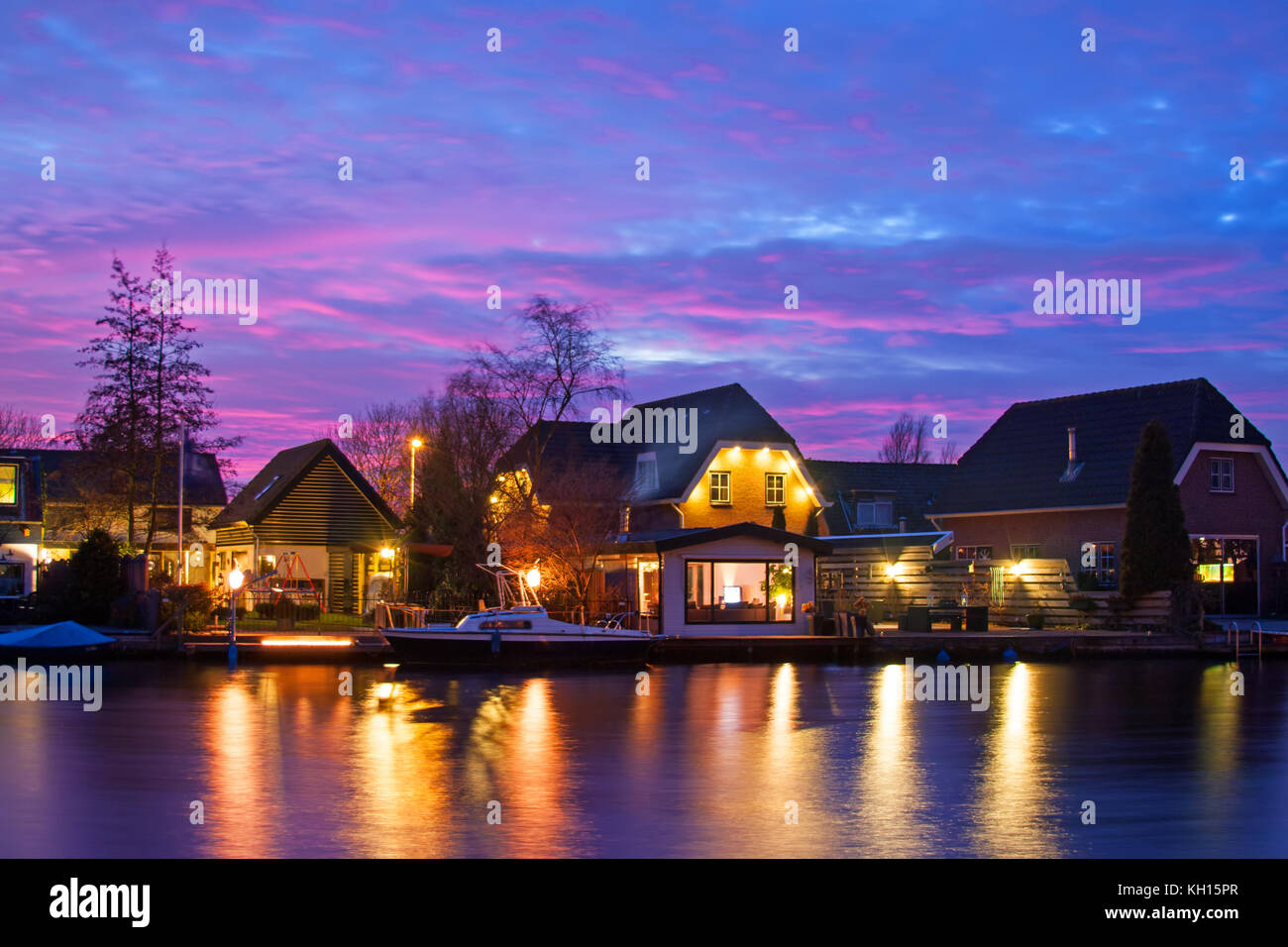Traditional dutch houses in the countryside from the Netherlands at ...