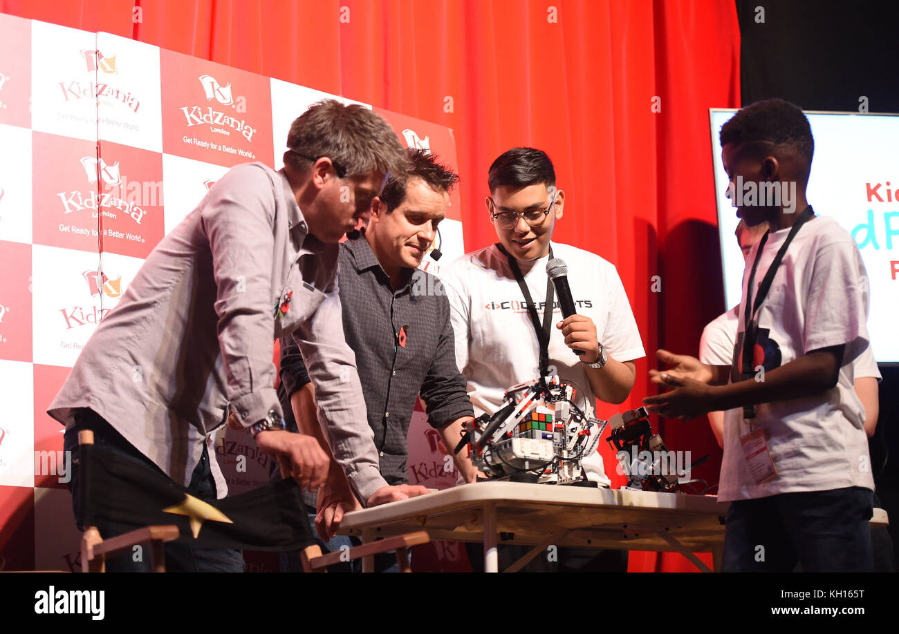 Callum Daniel (right) during a Q and A with TV presenters, Richard ...
