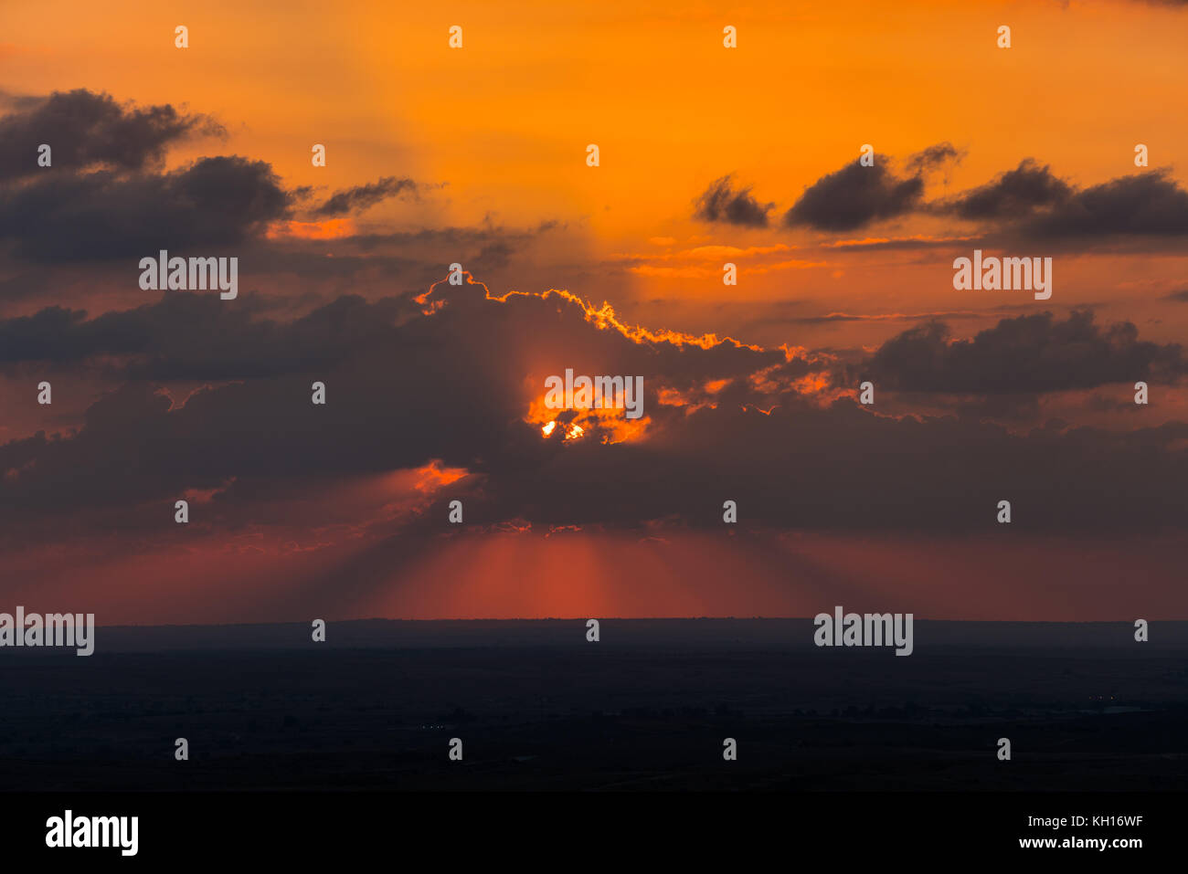 countryside, color sky at sunset in the desert Stock Photo - Alamy