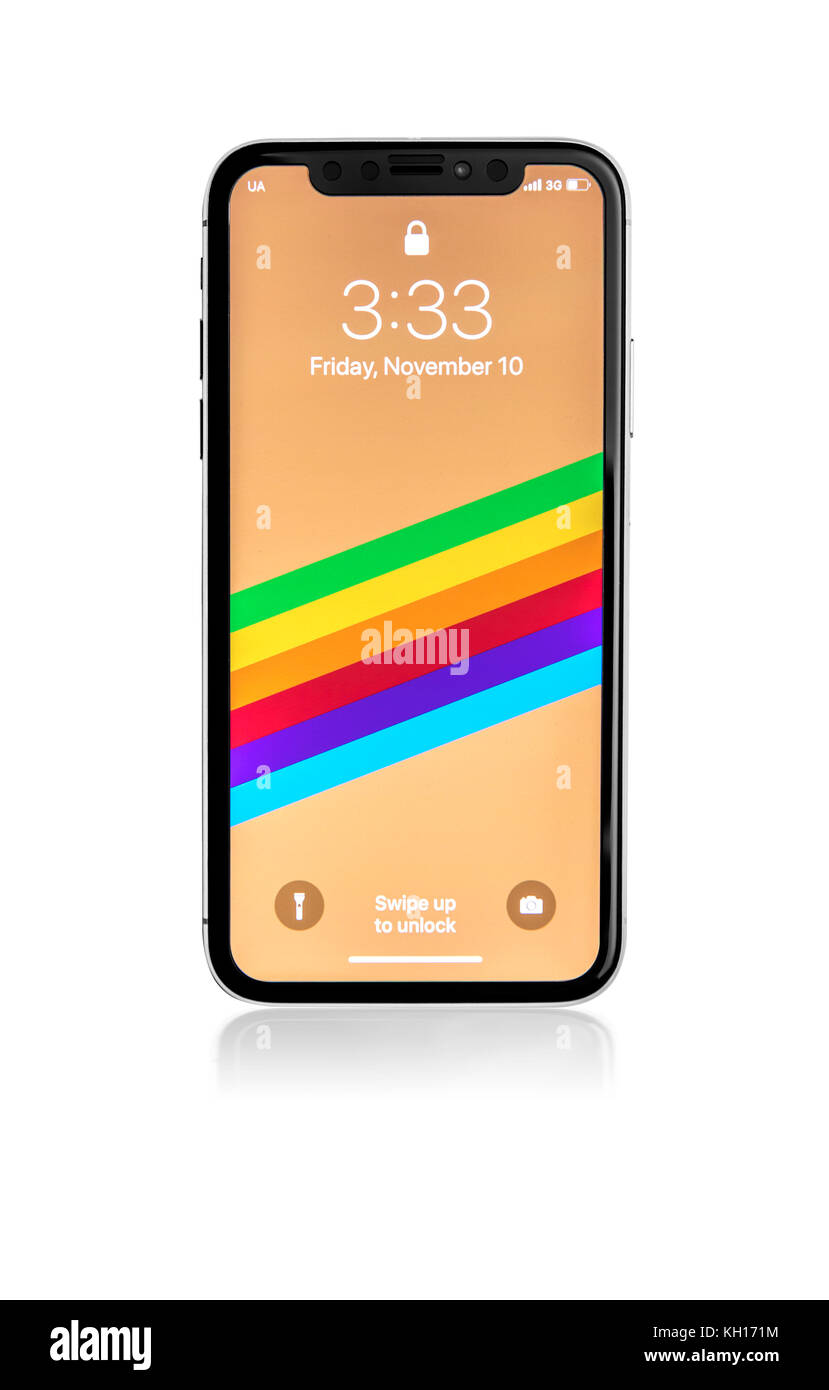 New iPhone X 10 on a white background, studio shot Stock Photo - Alamy