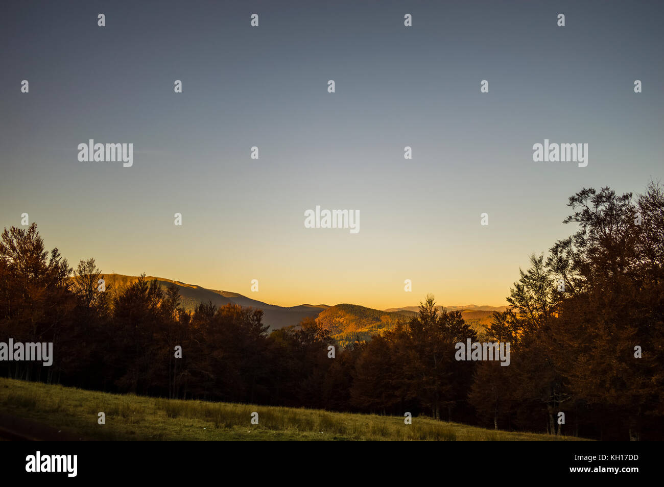 Beautiful sunrise, autumn landscape in the mountains Stock Photo - Alamy
