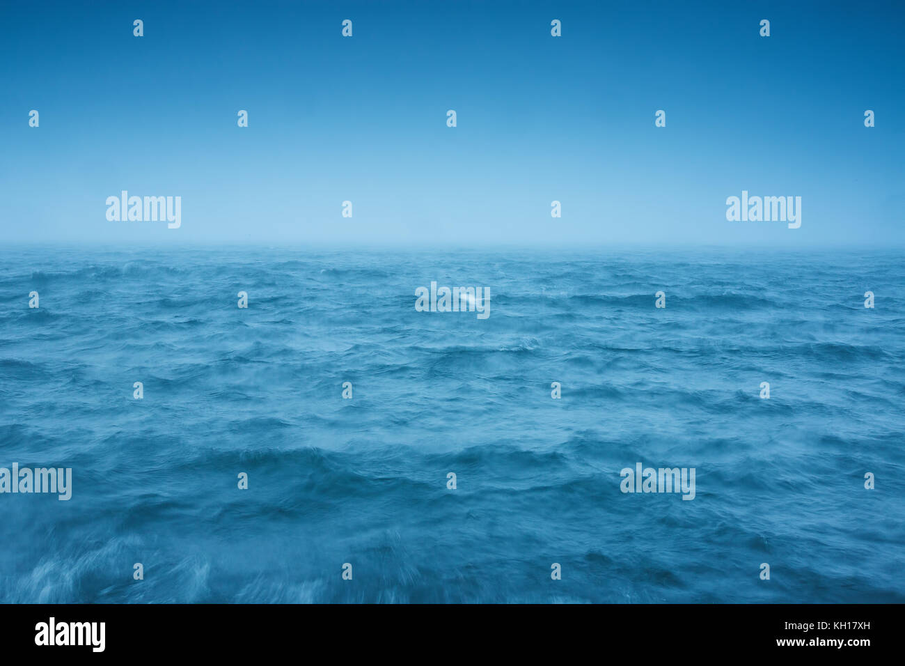 Fog over the ocean waves, natural background Stock Photo - Alamy