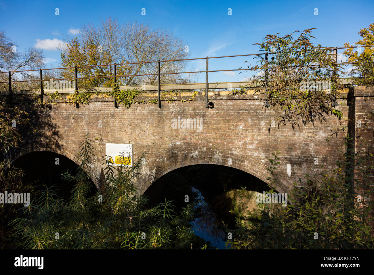 Arched brick railway bridges on a line which bisects Haysden Country ...
