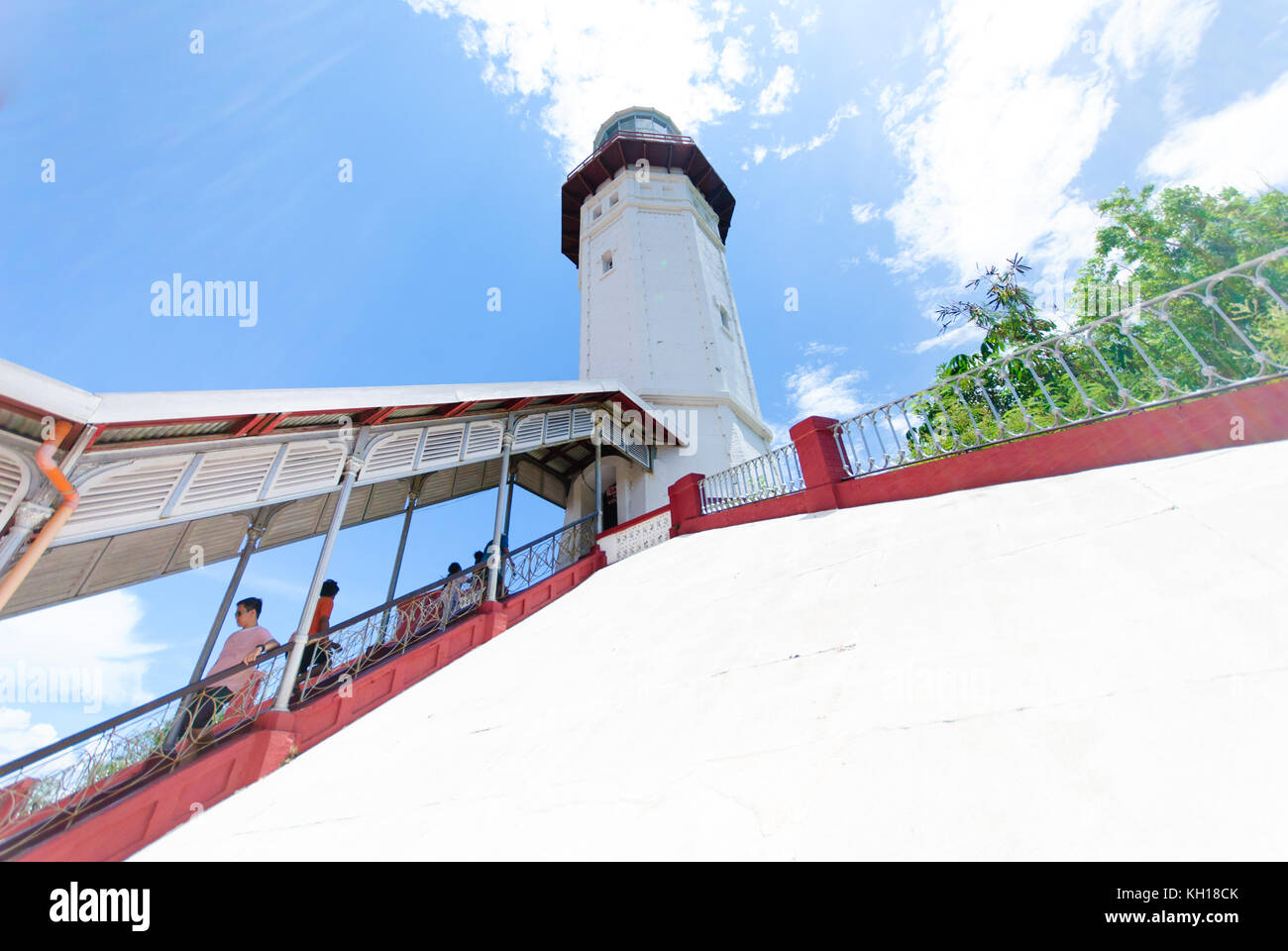 Cape Bojeador Lighthouse, Burgos, Ilocos Norte, Philippines Stock Photo ...