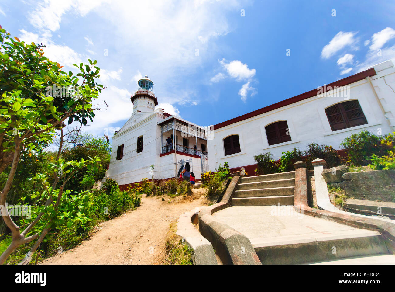 Cape Bojeador Lighthouse, Burgos, Ilocos Norte, Philippines Stock Photo ...