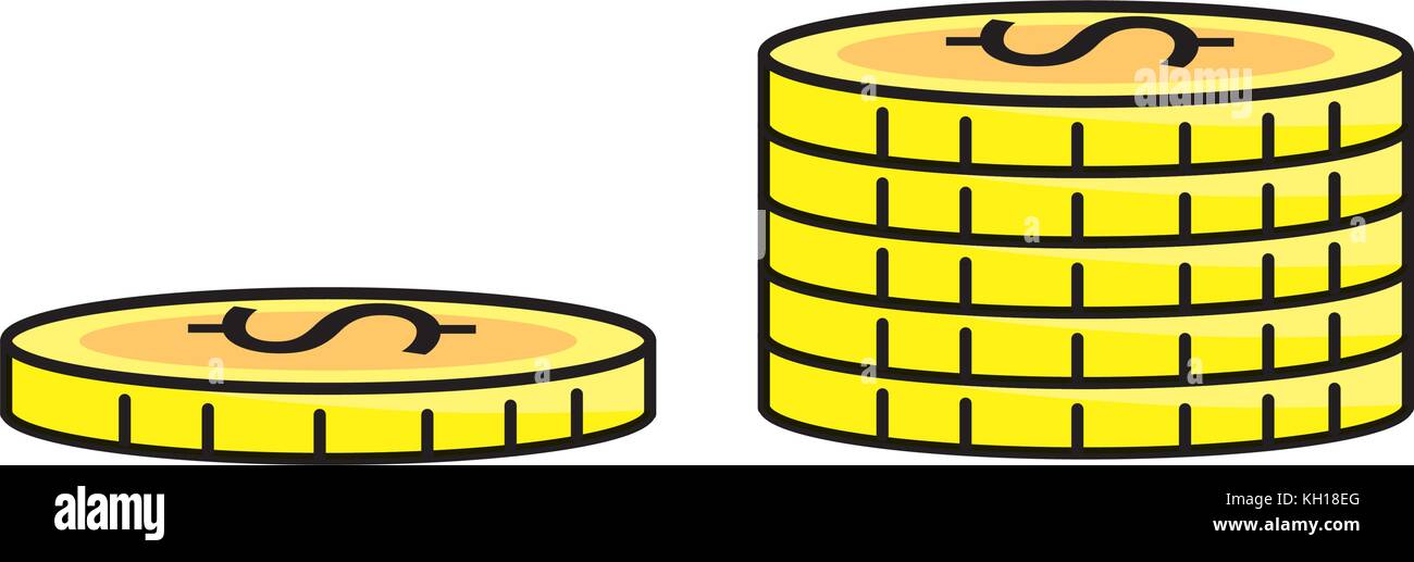Isolated coins design Stock Vector Image & Art - Alamy