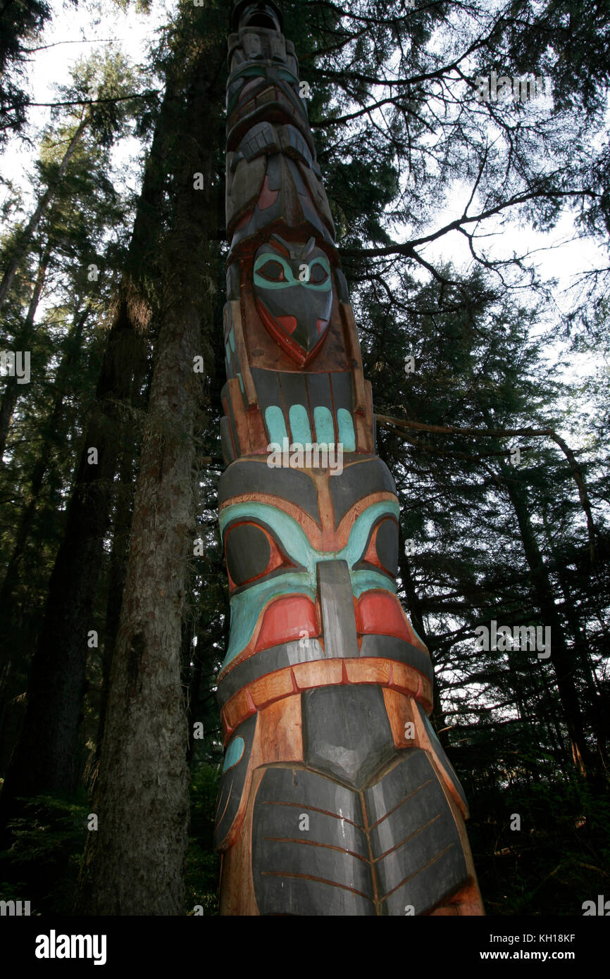 Totem Pole, Sitka National Historical Park, Alaska Stock Photo - Alamy