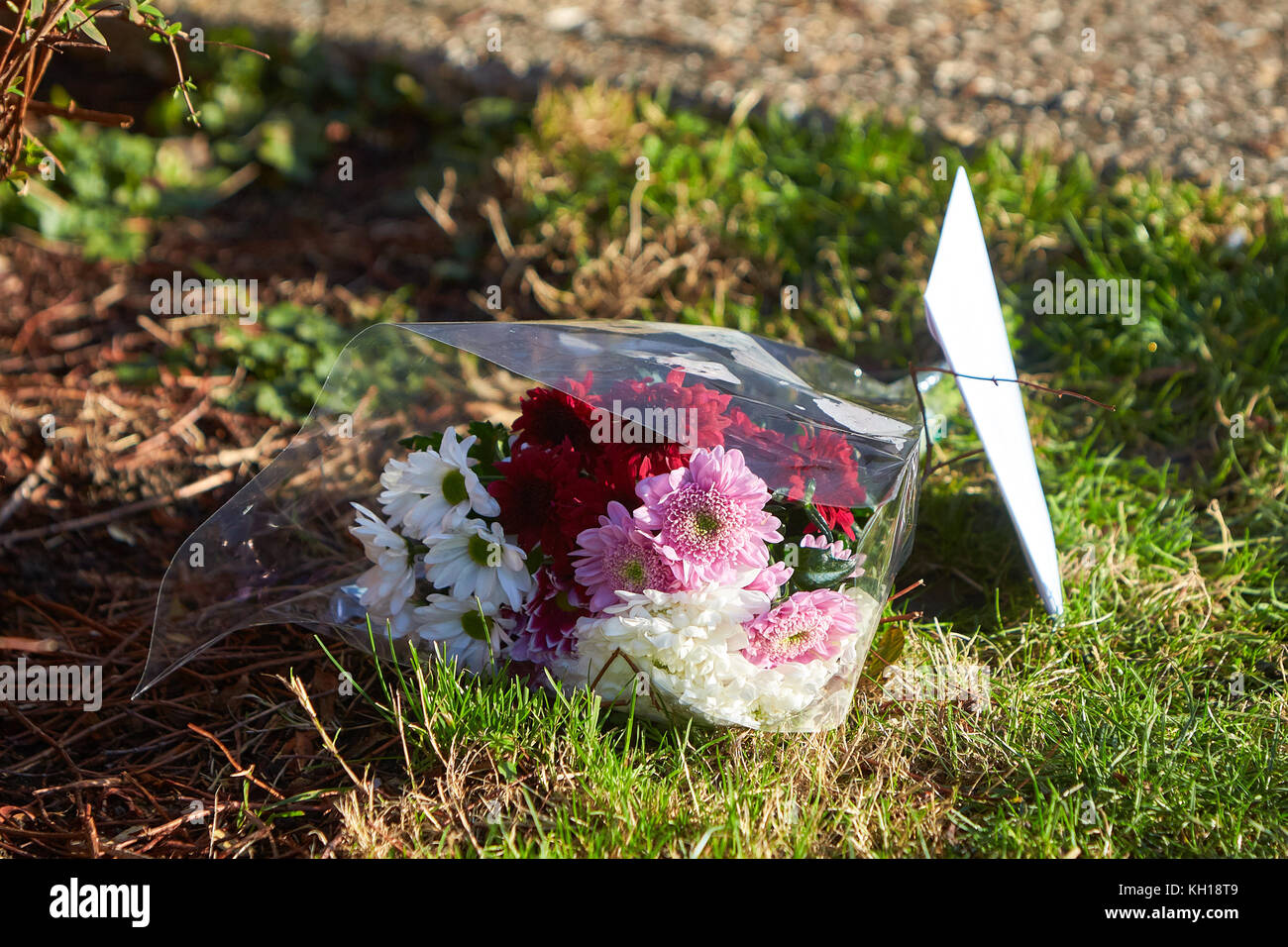 Murder crime scene flowers hi-res stock photography and images - Alamy