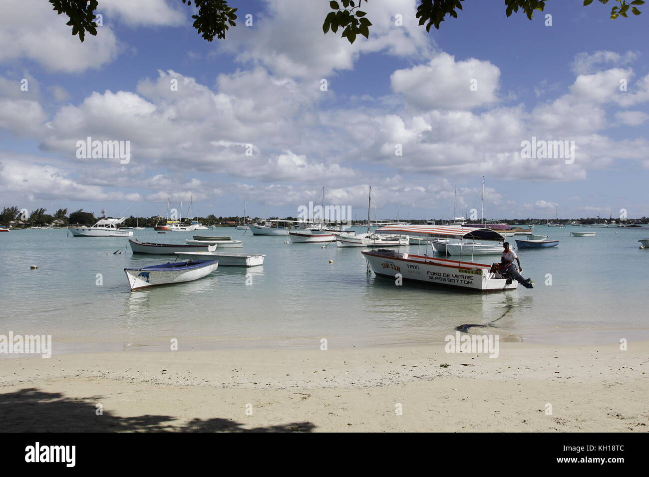 Grand-Baie is a village in northern Mauritius, sandy beaches Stock ...