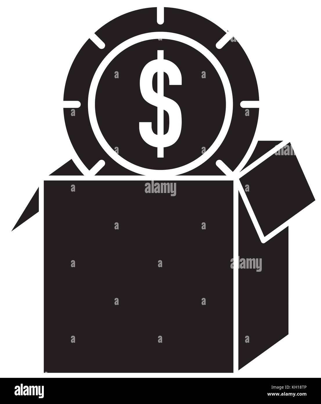 Coin inside box design Stock Vector Image & Art - Alamy