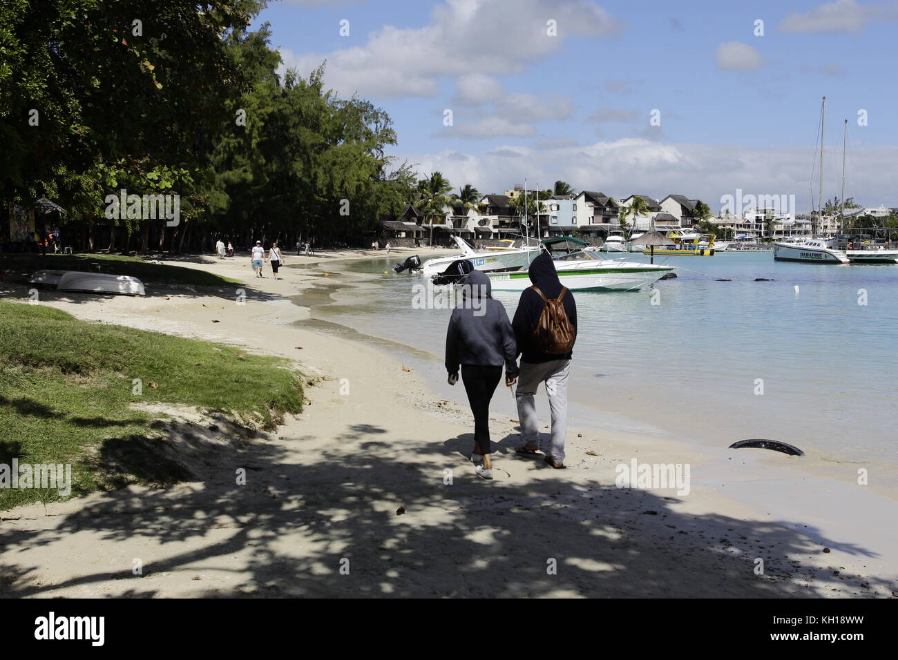 Grand-Baie is a village in northern Mauritius, sandy beaches Stock ...
