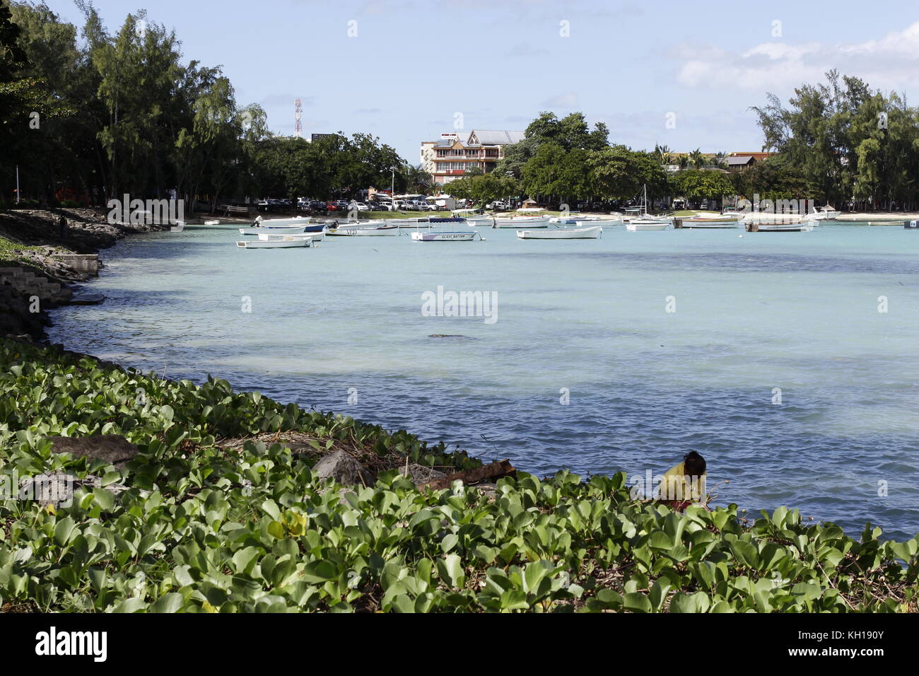 Grand-Baie is a village in northern Mauritius, sandy beaches Stock ...