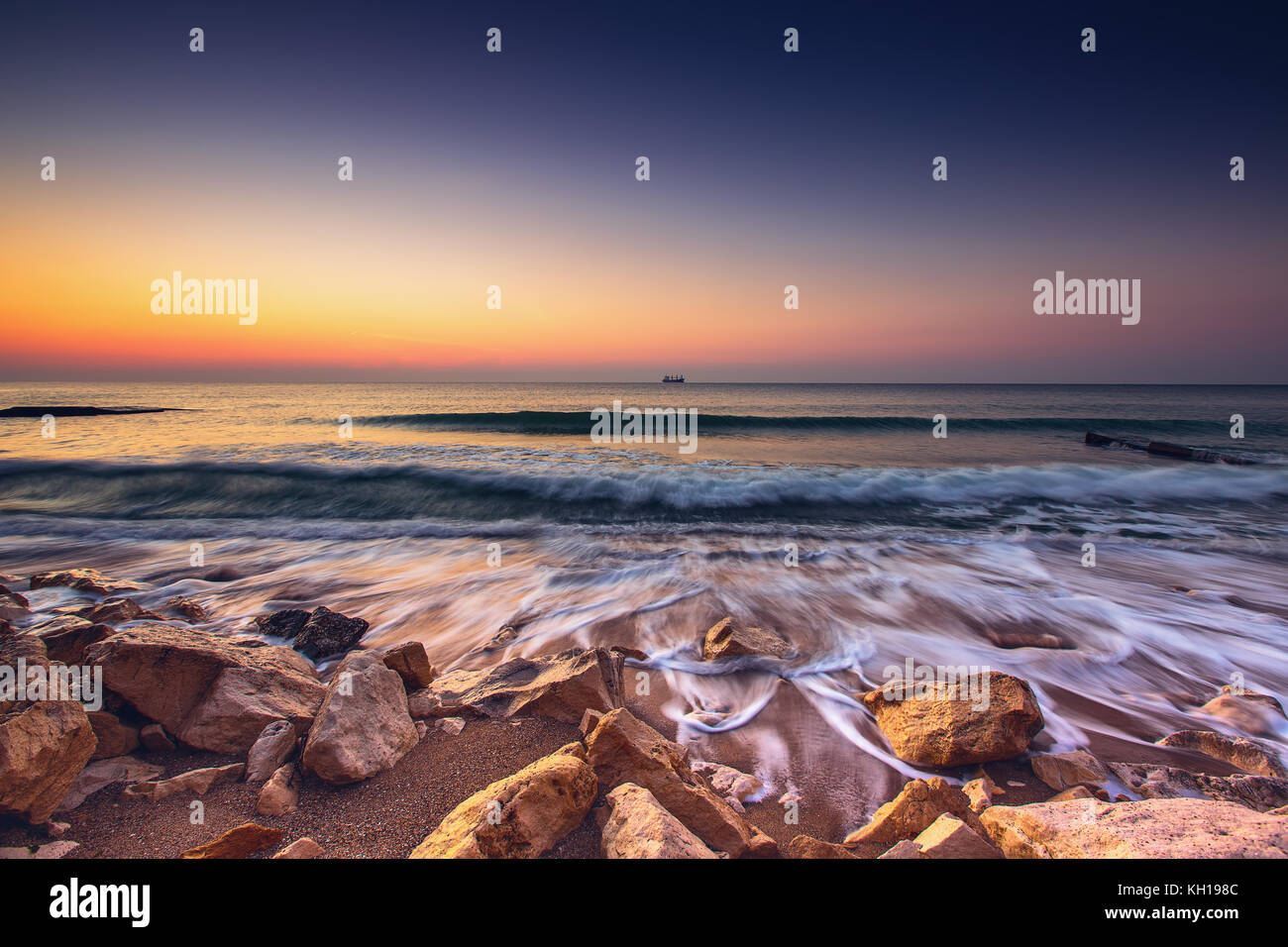 Beautiful Sunrise over the sea Stock Photo - Alamy