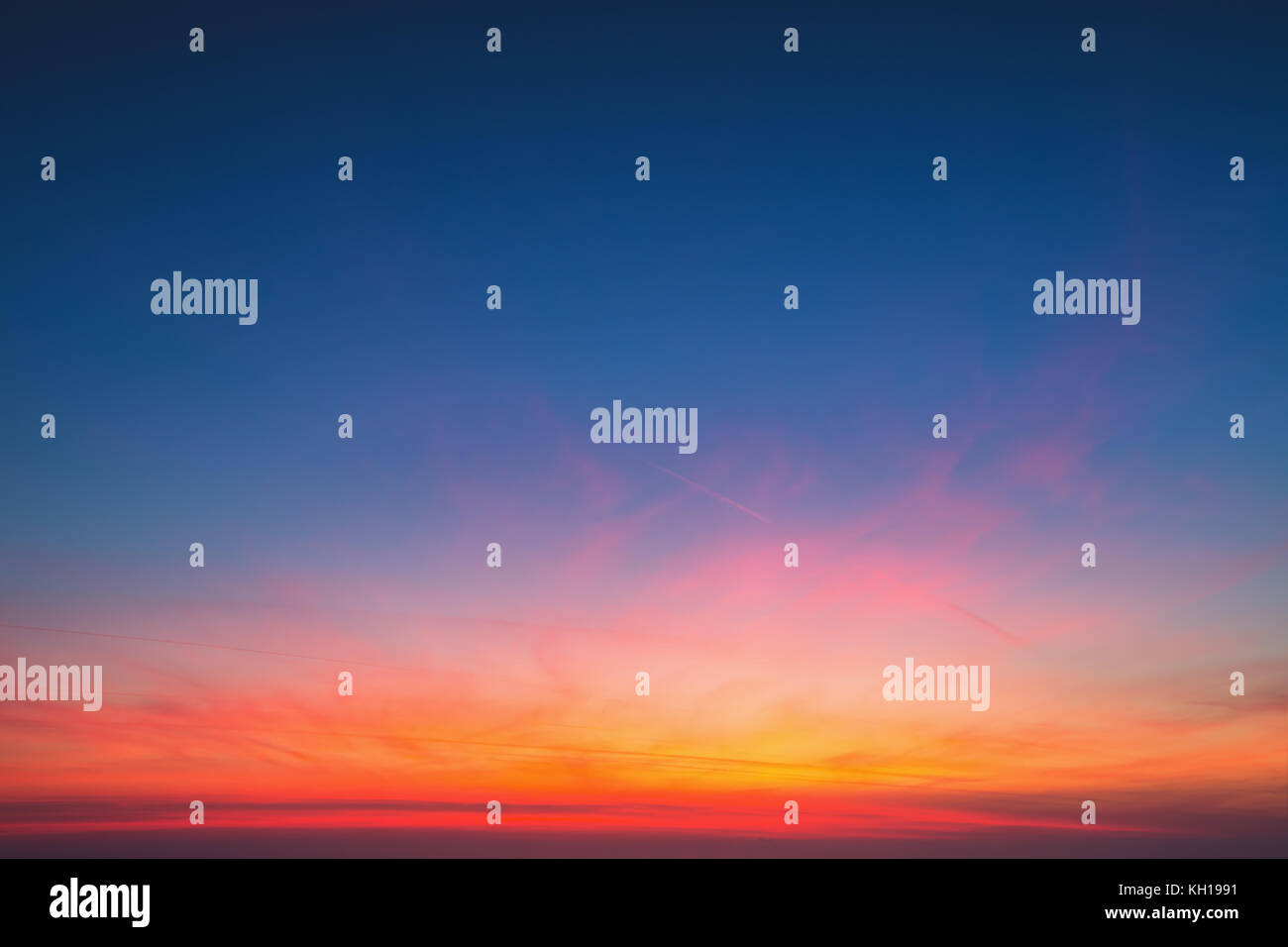 Cloudscape and dramatic blue sky, sunrise shot Stock Photo - Alamy