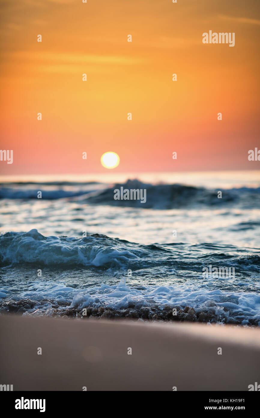 Beautiful sunrise wave, close up Stock Photo - Alamy