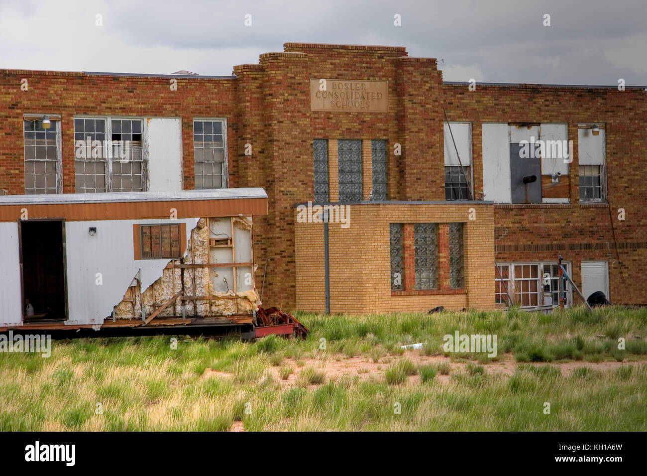 Deserted school Bosler, Wyoming ghost town Stock Photo - Alamy