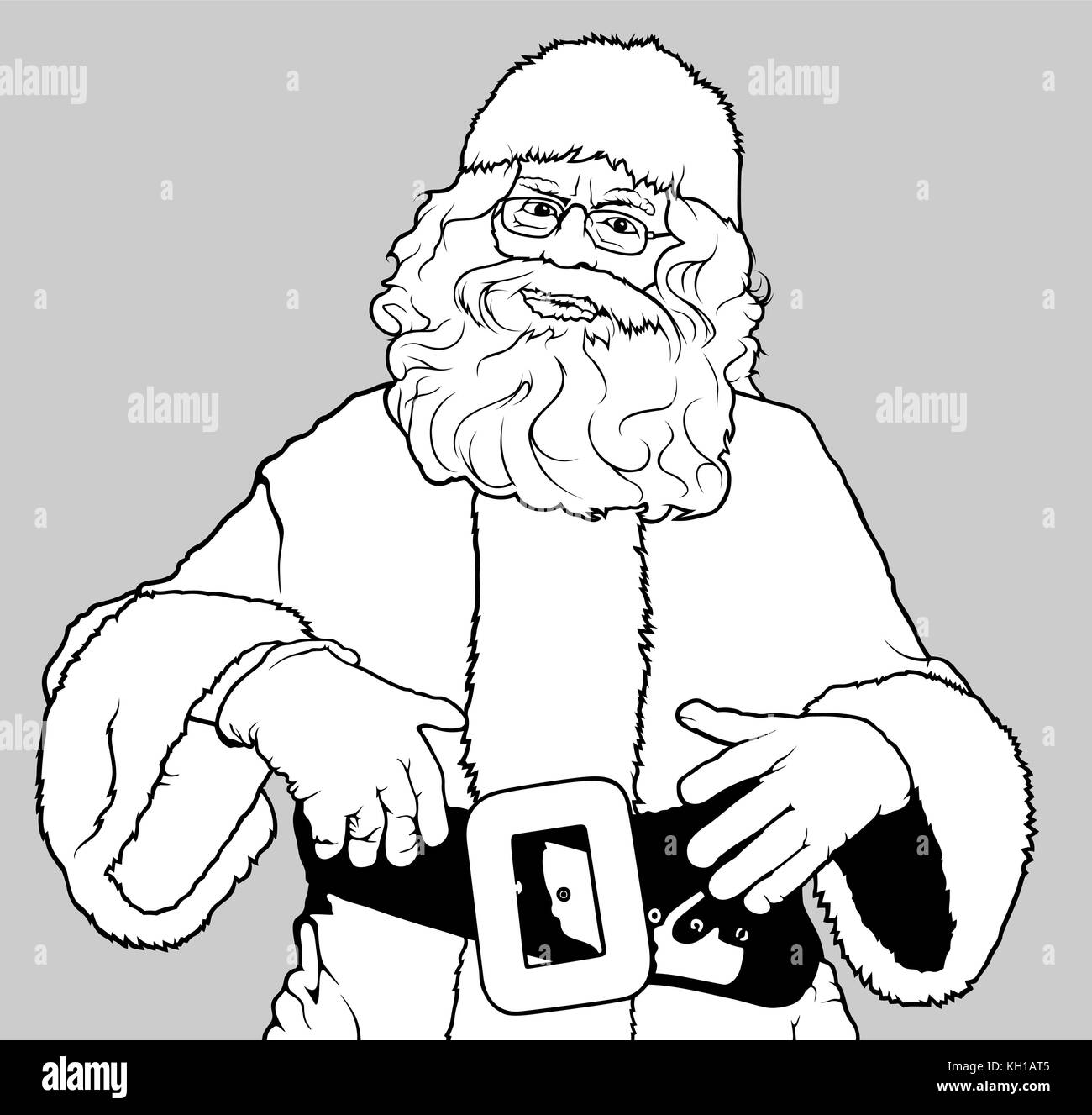 Santa Claus Standing Stock Vector Image & Art - Alamy