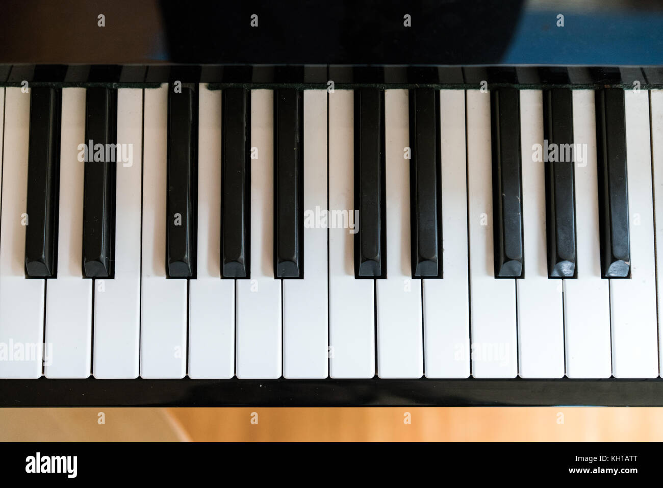 Piano Keys, Close up shot Upper View Stock Photo - Alamy